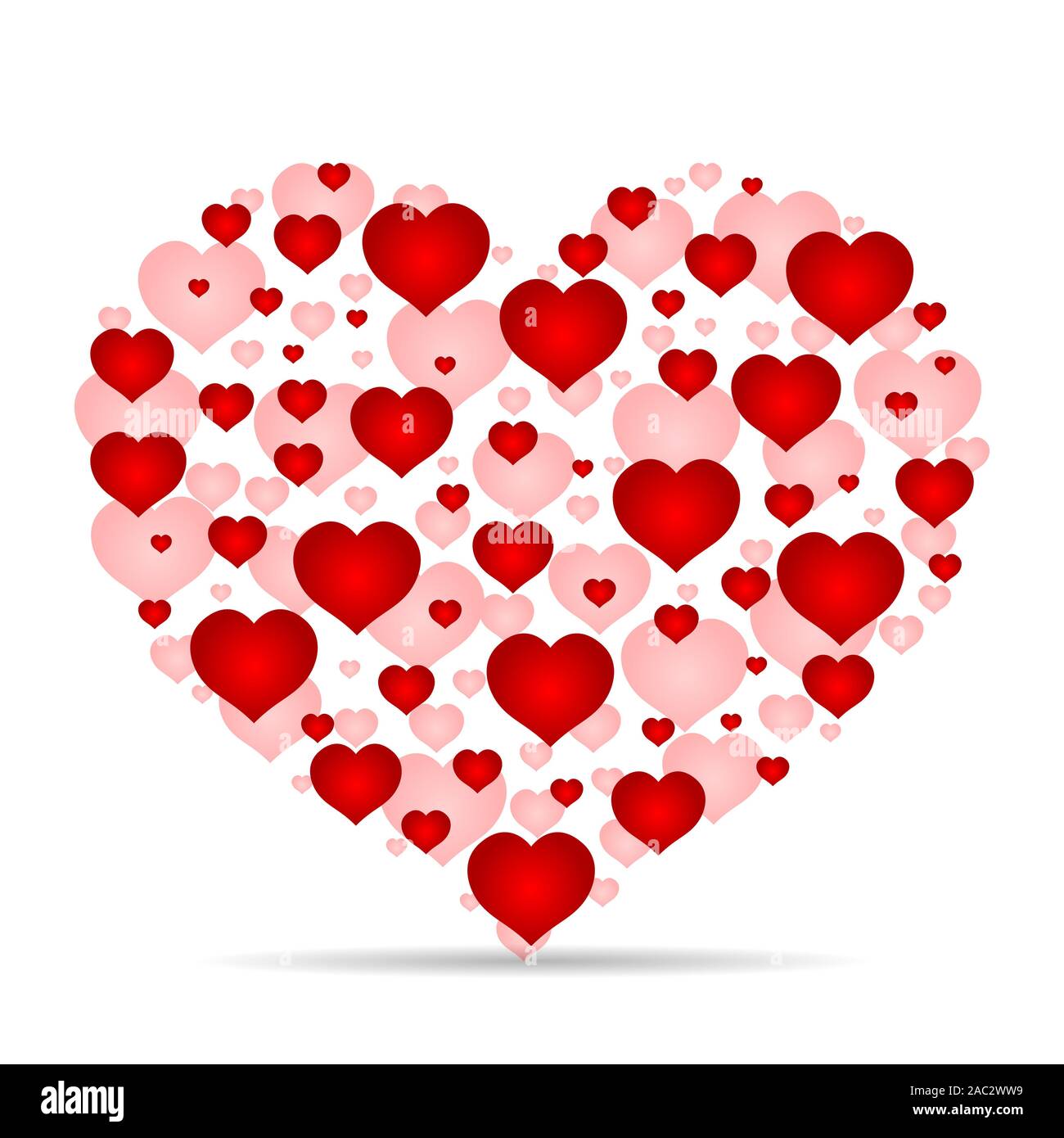 Heart on a white background. Vector illustration Stock Photo - Alamy