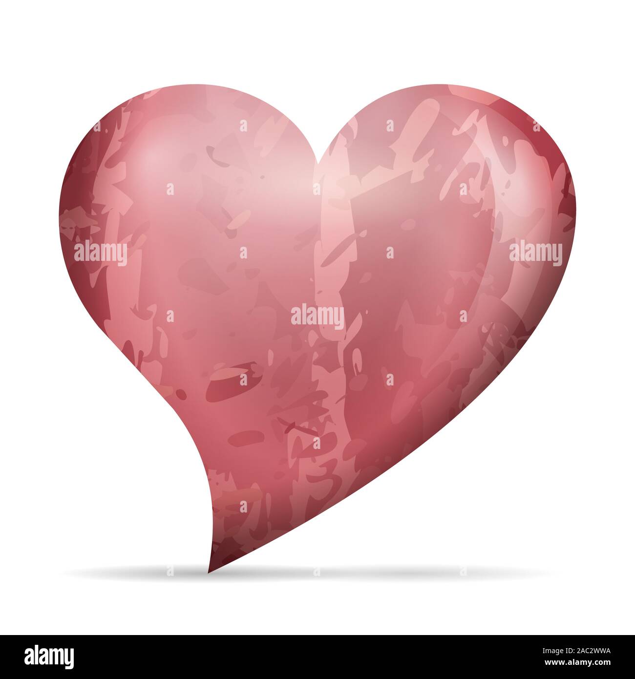 Heart on a white background. Vector illustration Stock Photo - Alamy