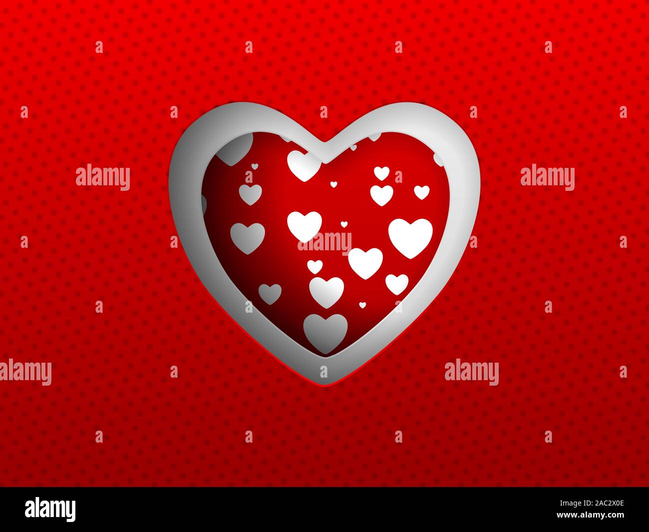 Cutted heart shape with shadow from paper background Stock Photo - Alamy