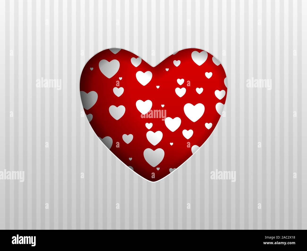 Cutted heart shape with shadow from paper background Stock Photo - Alamy