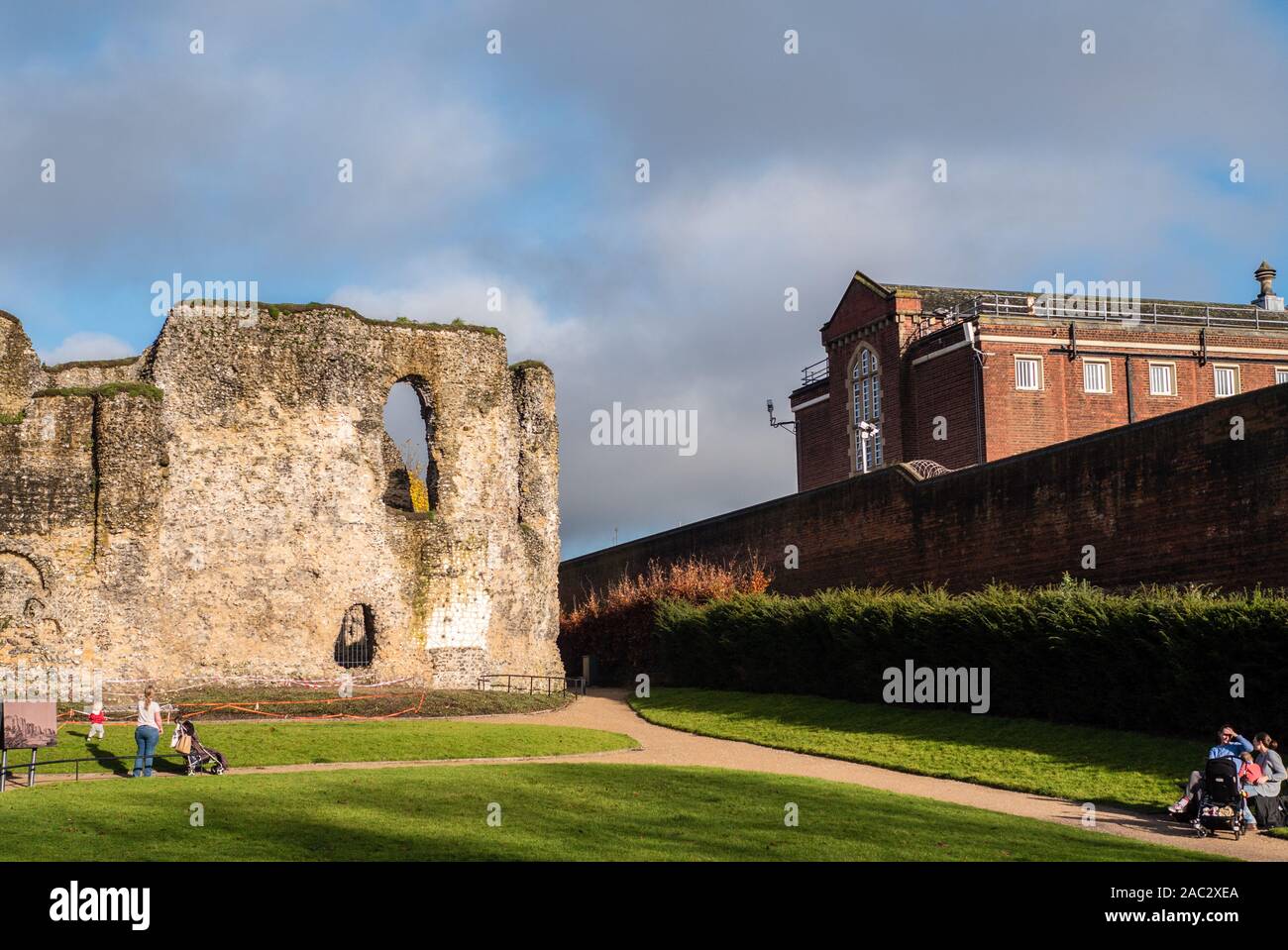 The Chapter House, Reading Abbey Ruins, With Reading Goal, Abbey ...