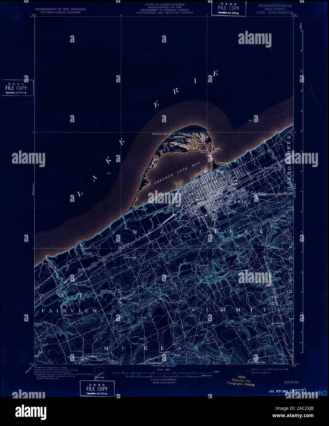 Erie, pa, map hi-res stock photography and images - Alamy