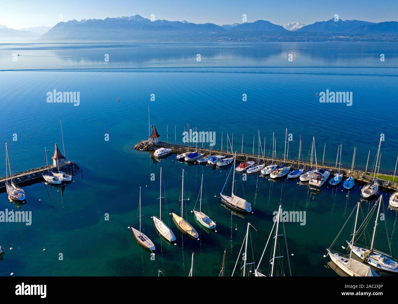 Marina at Lake Geneva, Morges, Vaud, Switzerland Stock Photo - Alamy
