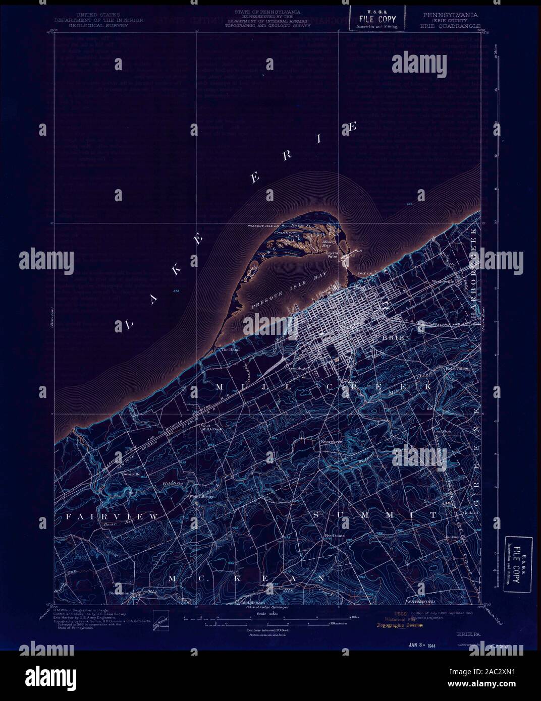 Erie, pa, map hi-res stock photography and images - Alamy