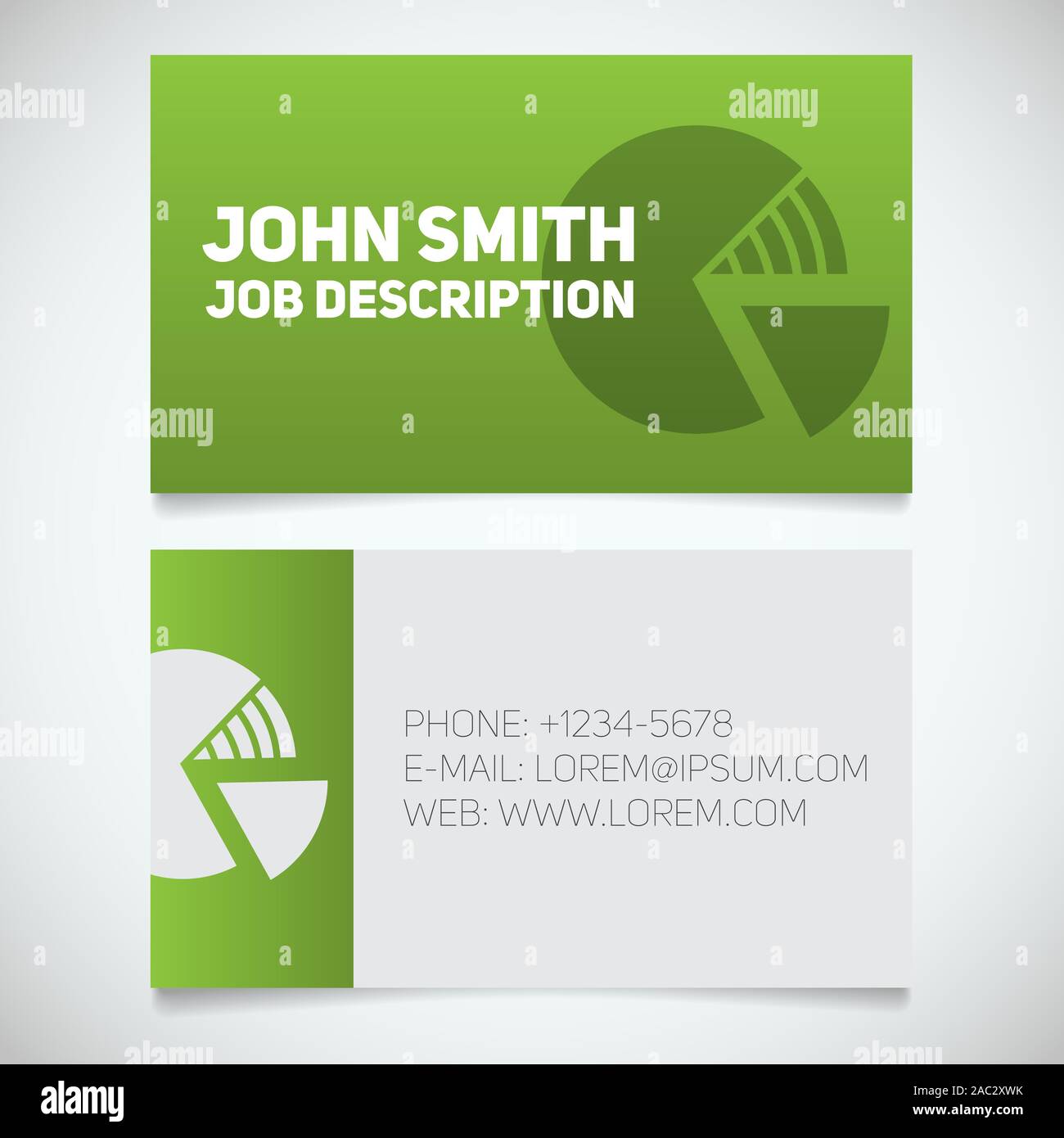 Business card print template with diagram logo. Easy edit. Marketer ...