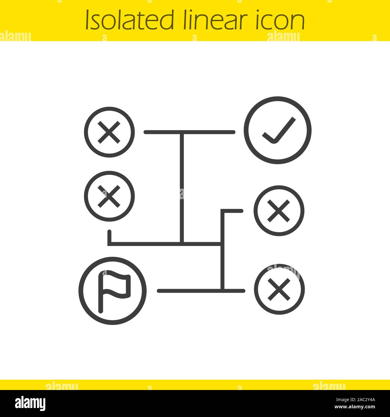 Problem solving concept linear icon. Logistics thin line illustration ...