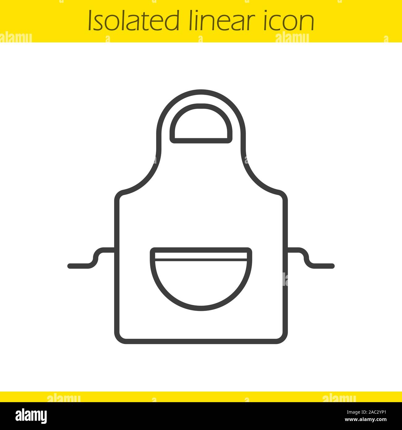Apron linear icon. Thin line illustration. Contour symbol. Vector ...