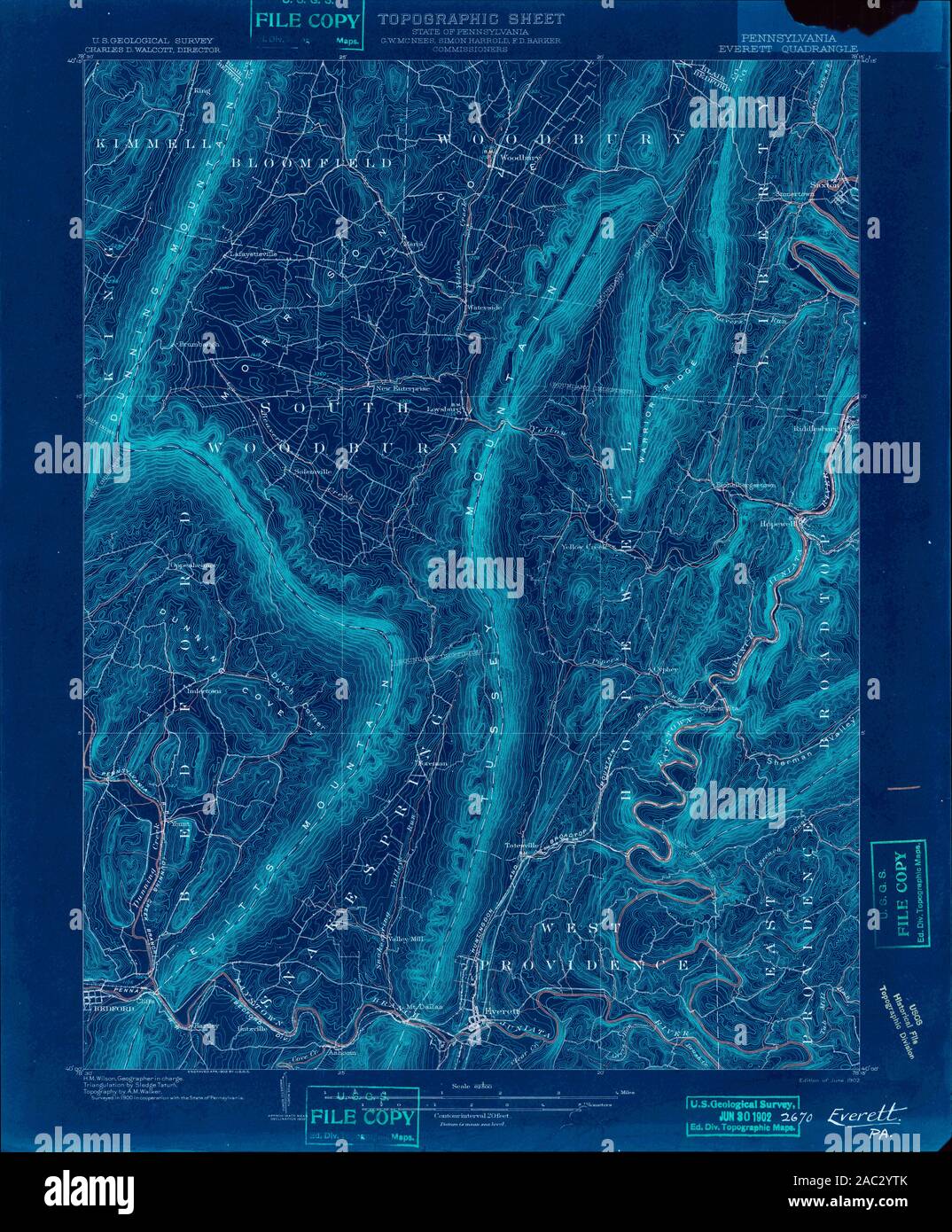 Everett pennsylvania map hi-res stock photography and images - Alamy