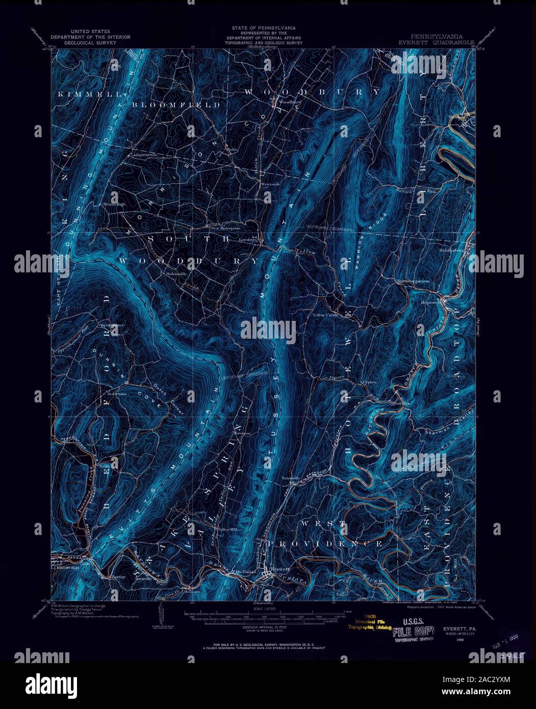 Everett pennsylvania map hi-res stock photography and images - Alamy