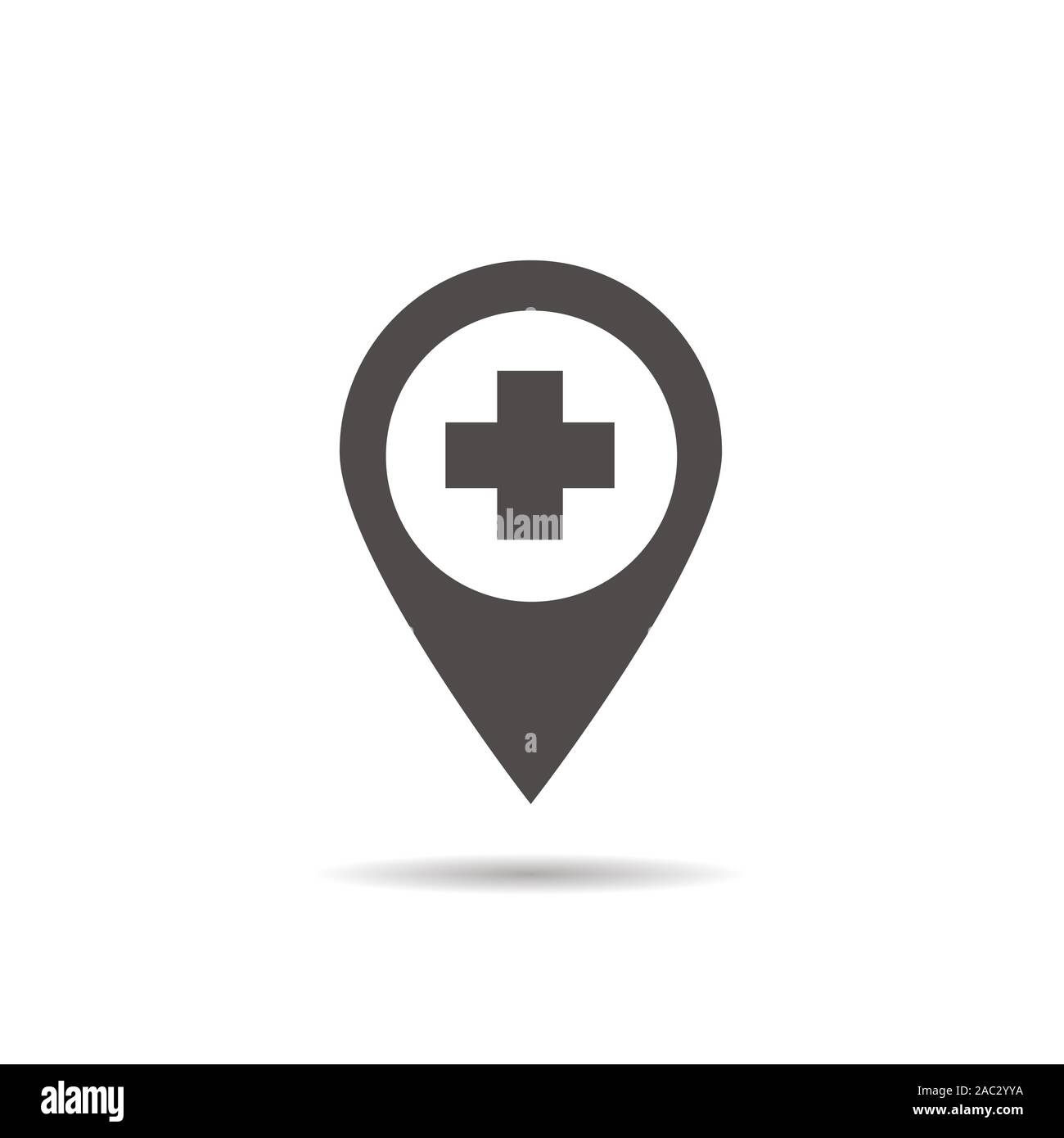 Map pin drop hospital Cut Out Stock Images & Pictures - Alamy