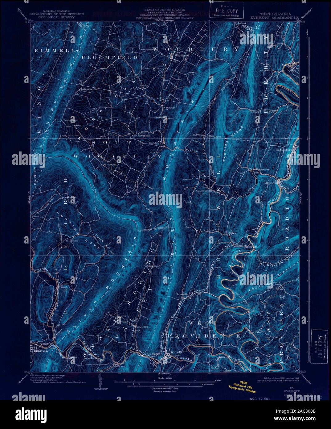 Everett pennsylvania map hi-res stock photography and images - Alamy