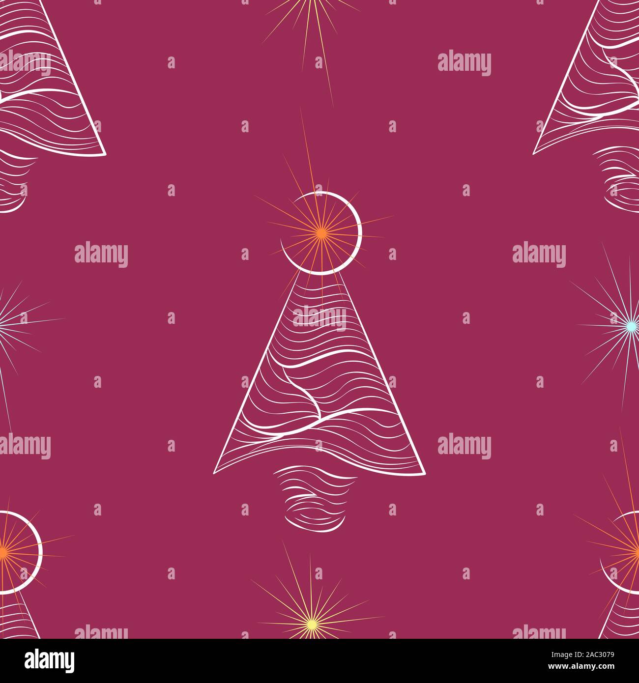 Wavy Lined Christmas Tree Pattern Stock Vector Image & Art - Alamy