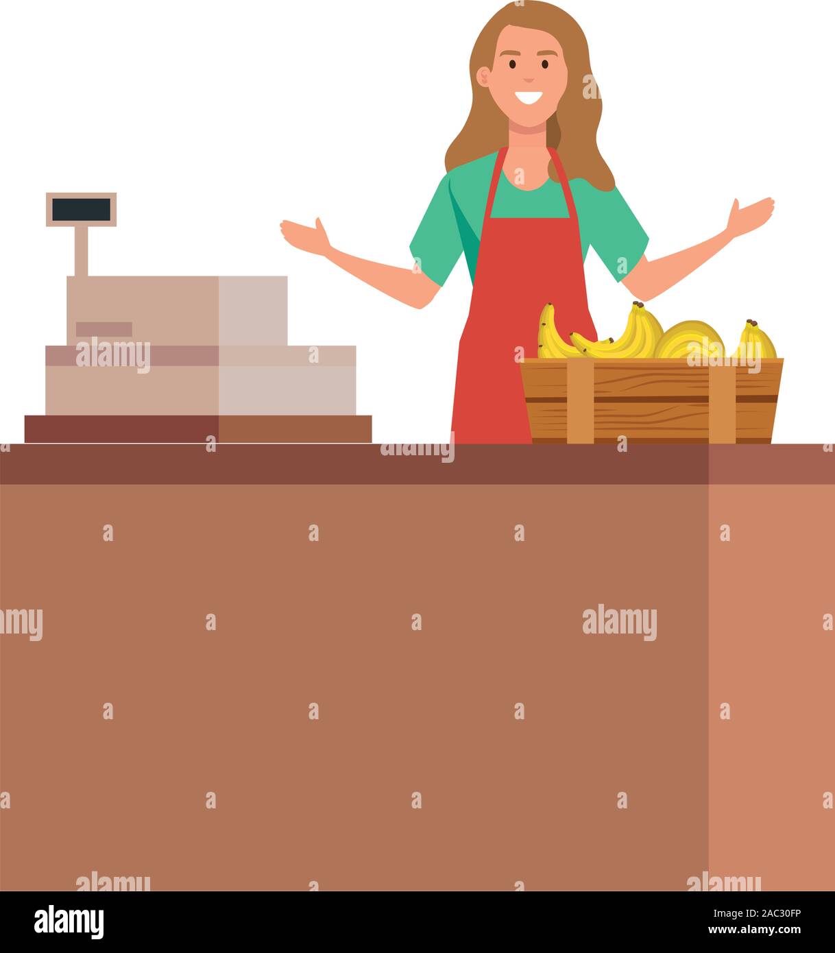 Isolated seller woman vector design Stock Vector Image & Art - Alamy