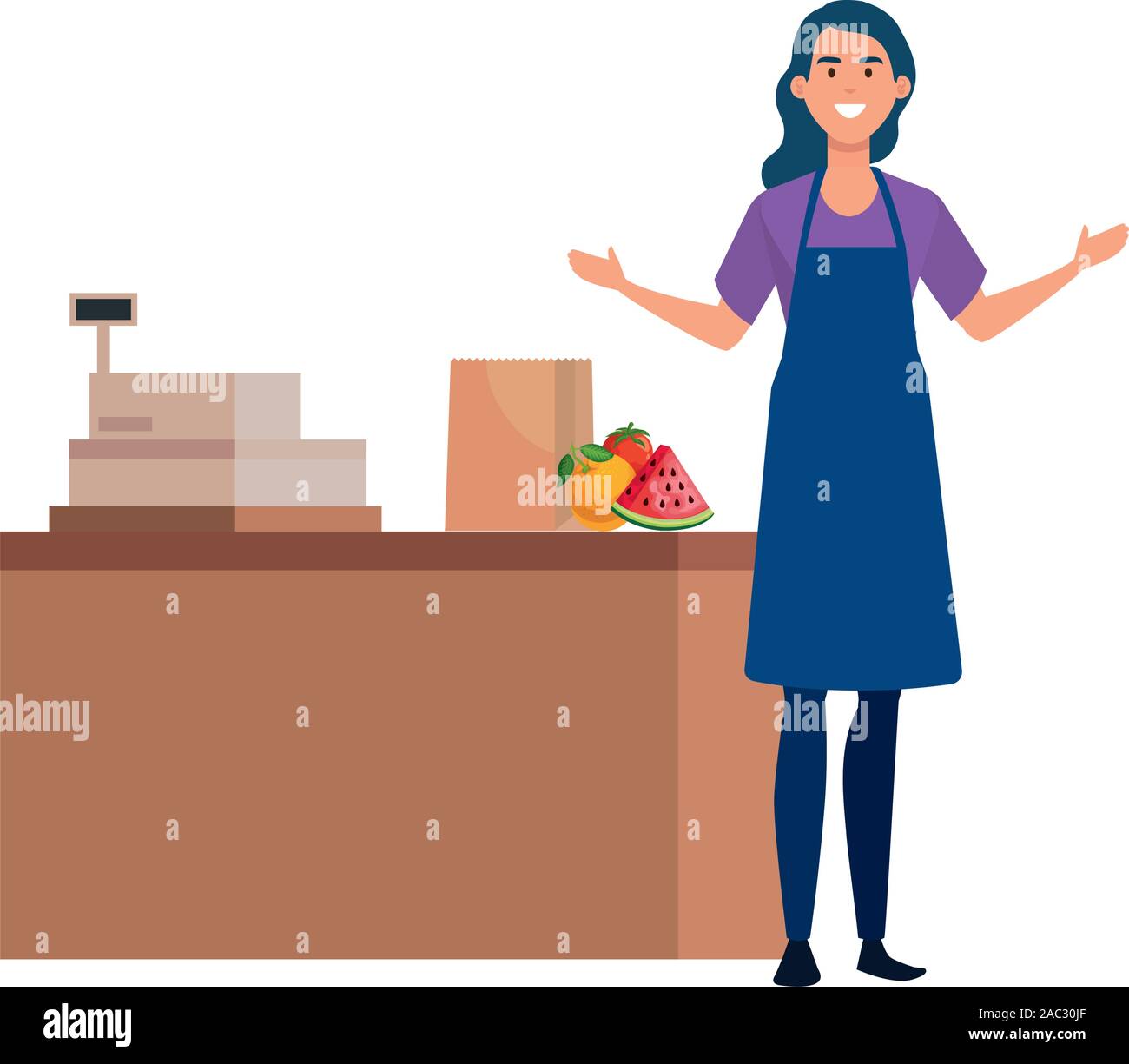 Isolated seller woman vector design Stock Vector Image & Art - Alamy