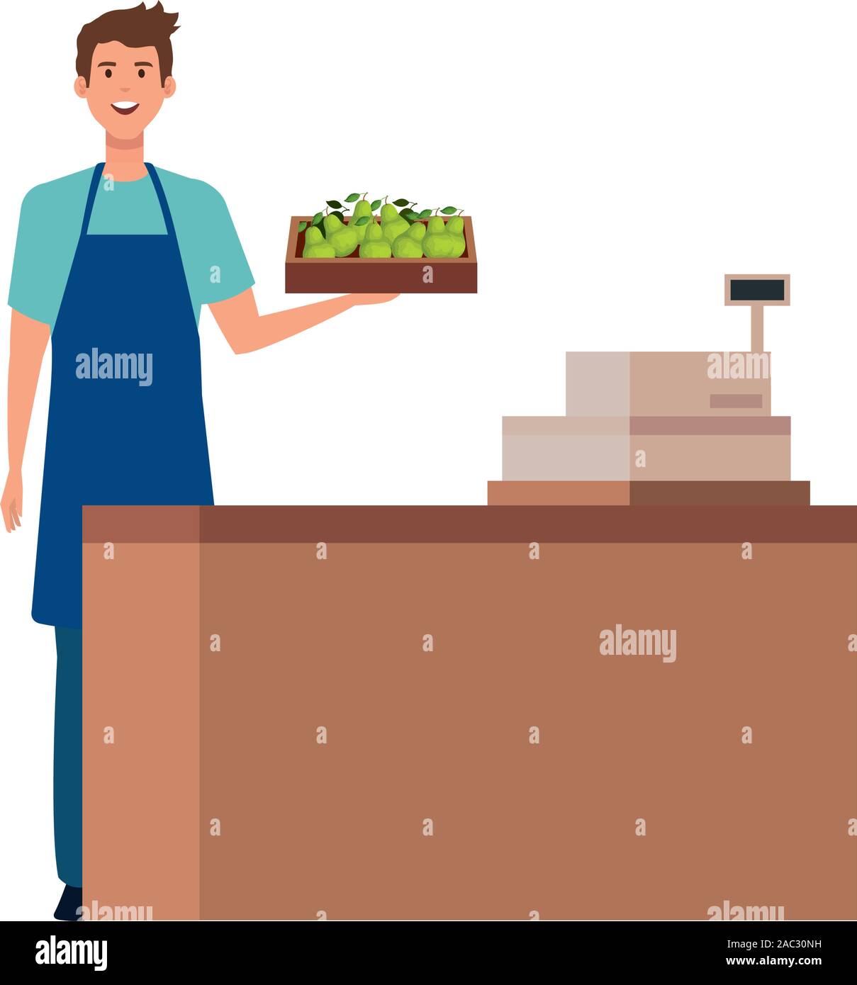 Isolated seller man vector design Stock Vector Image & Art - Alamy