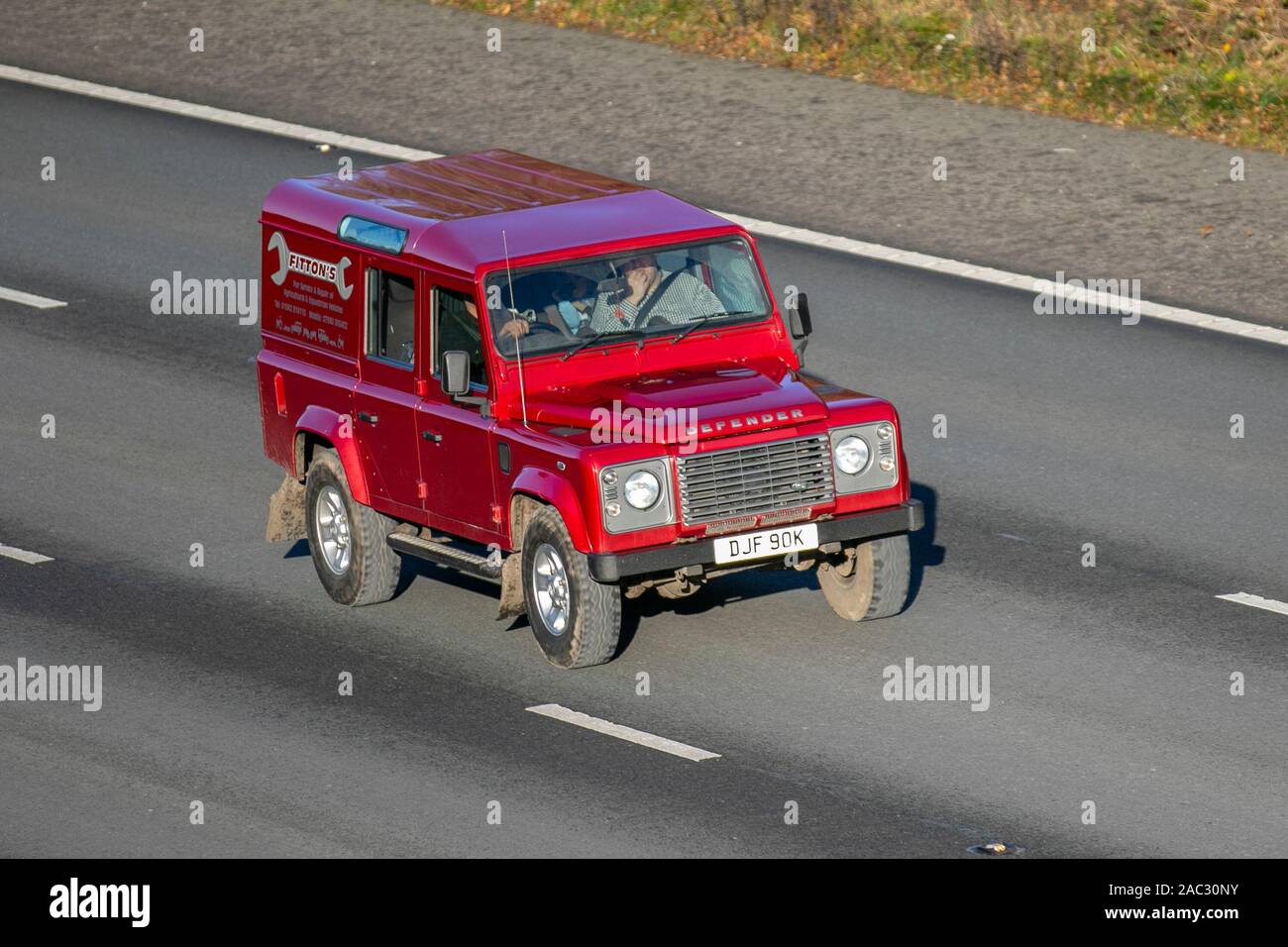 2014 red Land Rover Defender 110 XS TD D/C; UK Vehicular traffic ...