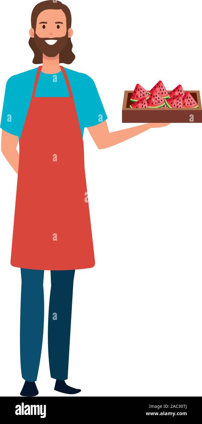 Isolated seller man vector design Stock Vector Image & Art - Alamy