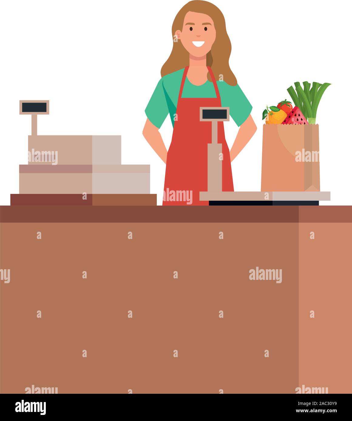 Isolated seller woman vector design Stock Vector Image & Art - Alamy