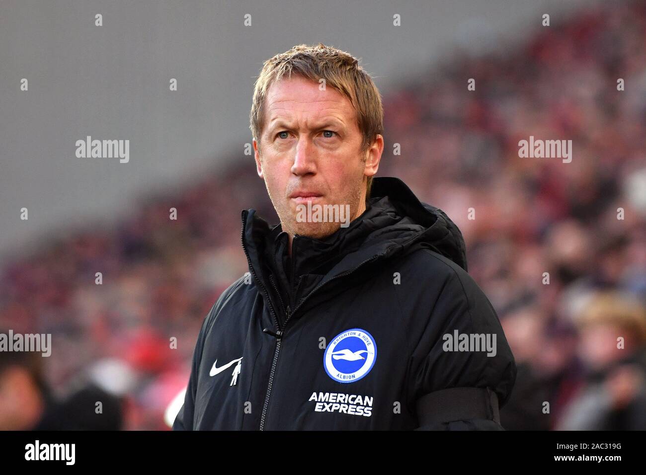 Brighton and Hove Albion manager Graham Potter during the Premier ...