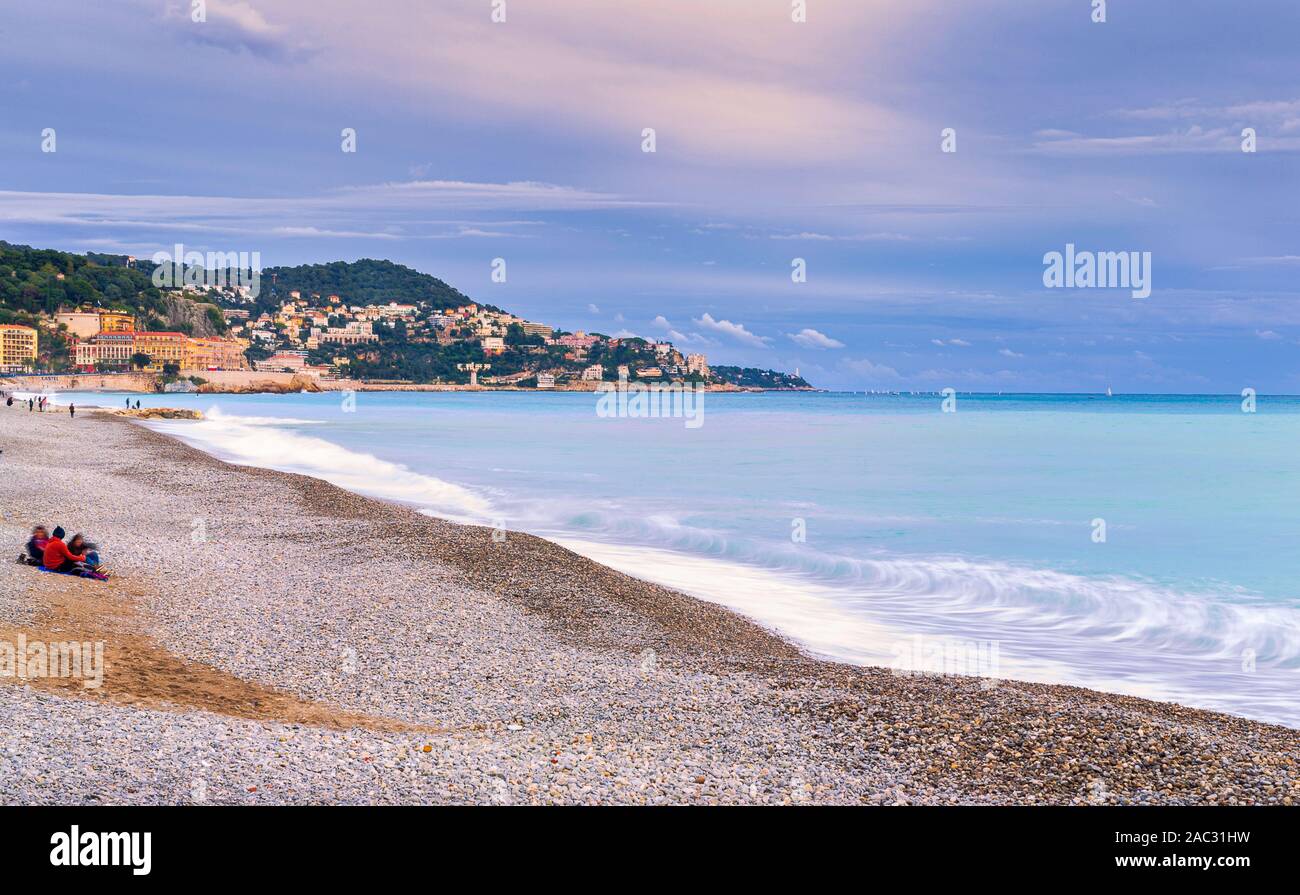 Sunset on the promenade of nice hi-res stock photography and images - Alamy