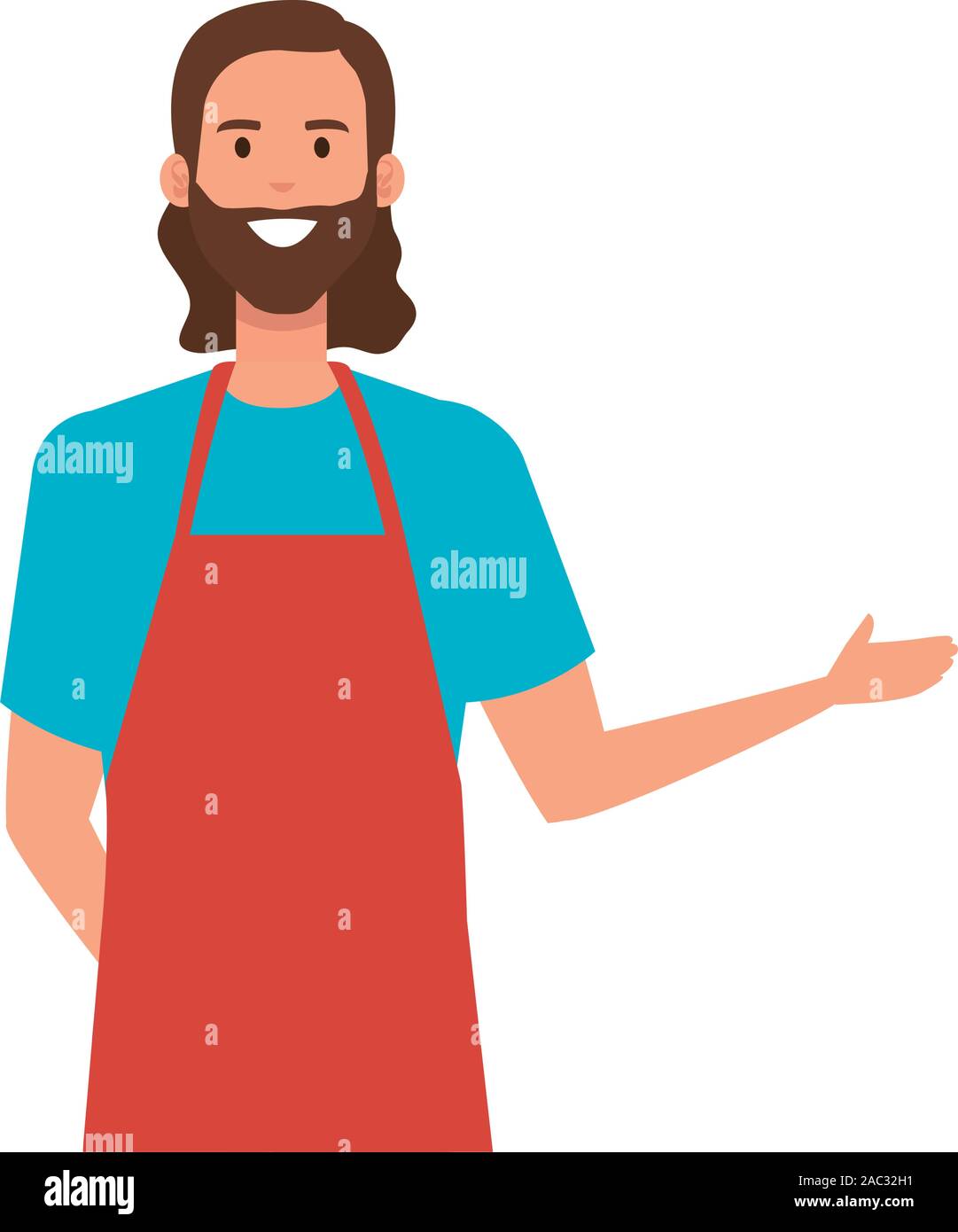 Isolated seller man vector design Stock Vector Image & Art - Alamy