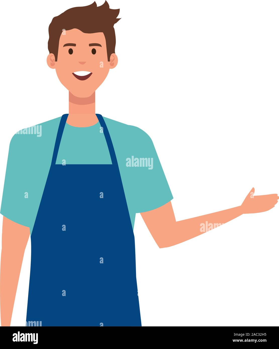 Isolated seller man vector design Stock Vector Image & Art - Alamy