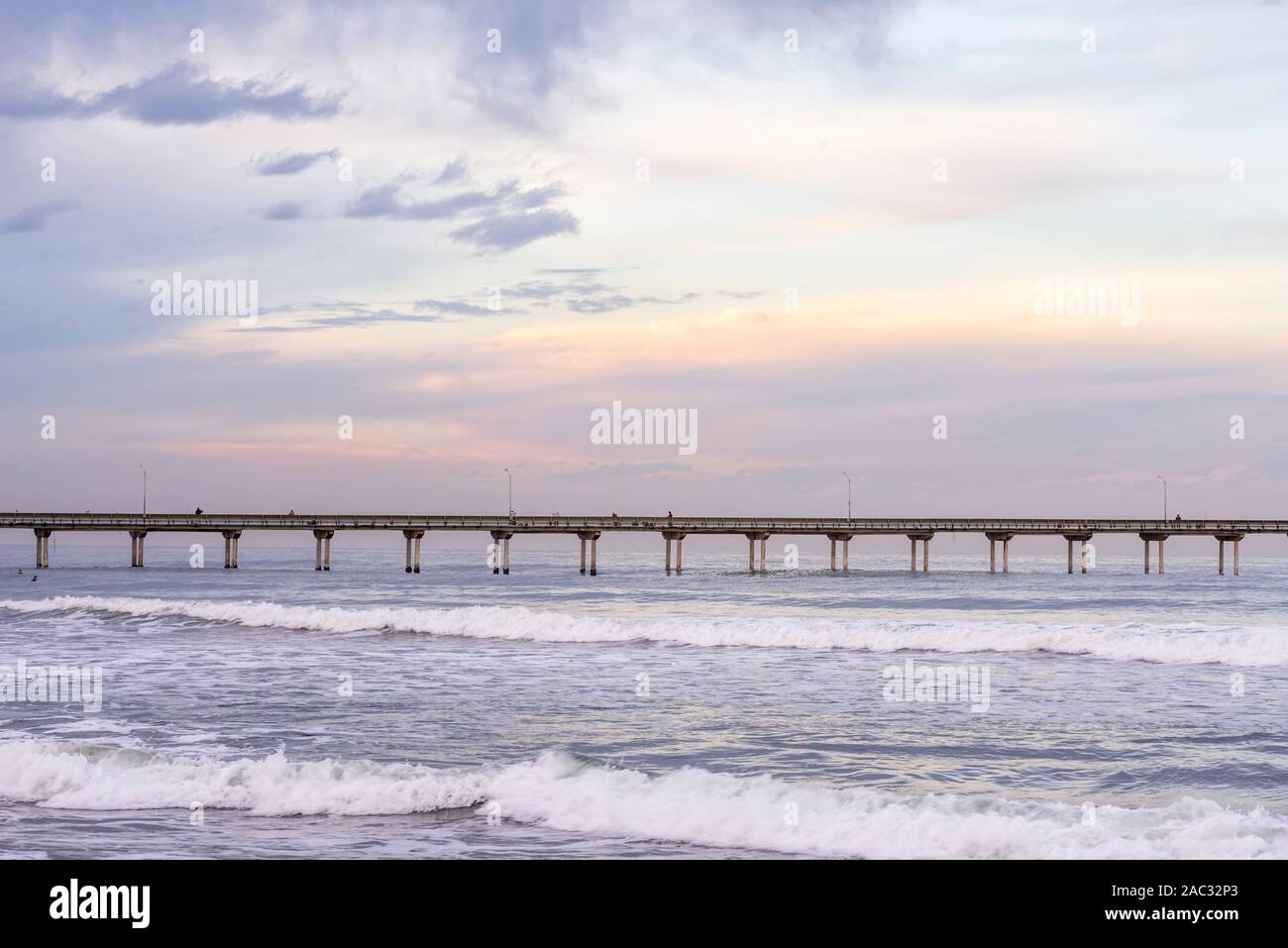 Coastal Sunrise On An Autumn Morning The Ocean Beach Pier On The