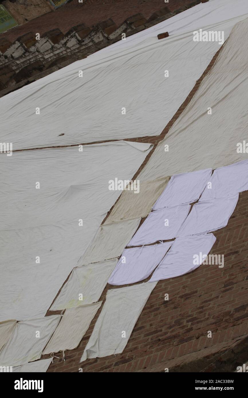 Dhobighat, the place where clothes are washed in the Ganga river in ...