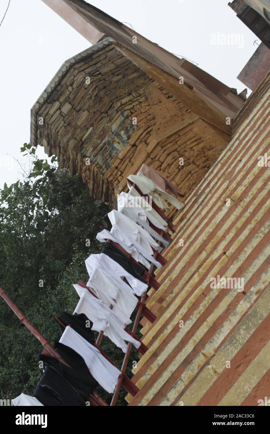 Dhobighat, the place where clothes are washed in the Ganga river in ...