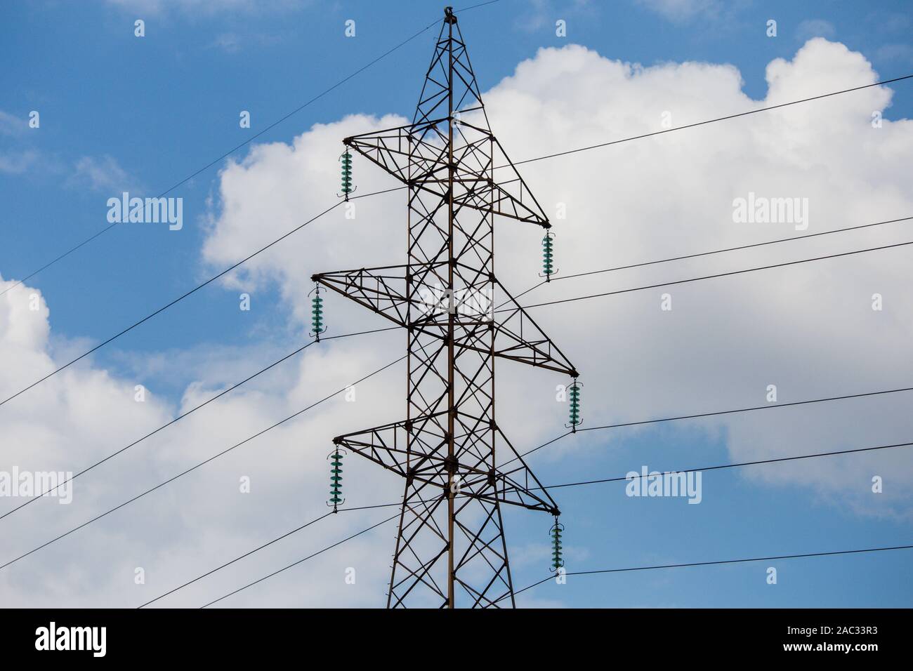 Electricity transmission, high voltage, power lines, electricity Stock ...