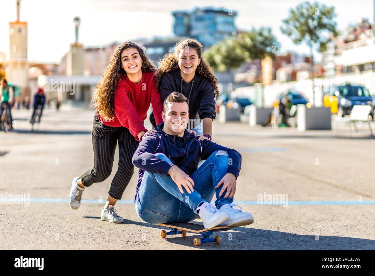 Skateboarder together hi-res stock photography and images - Alamy