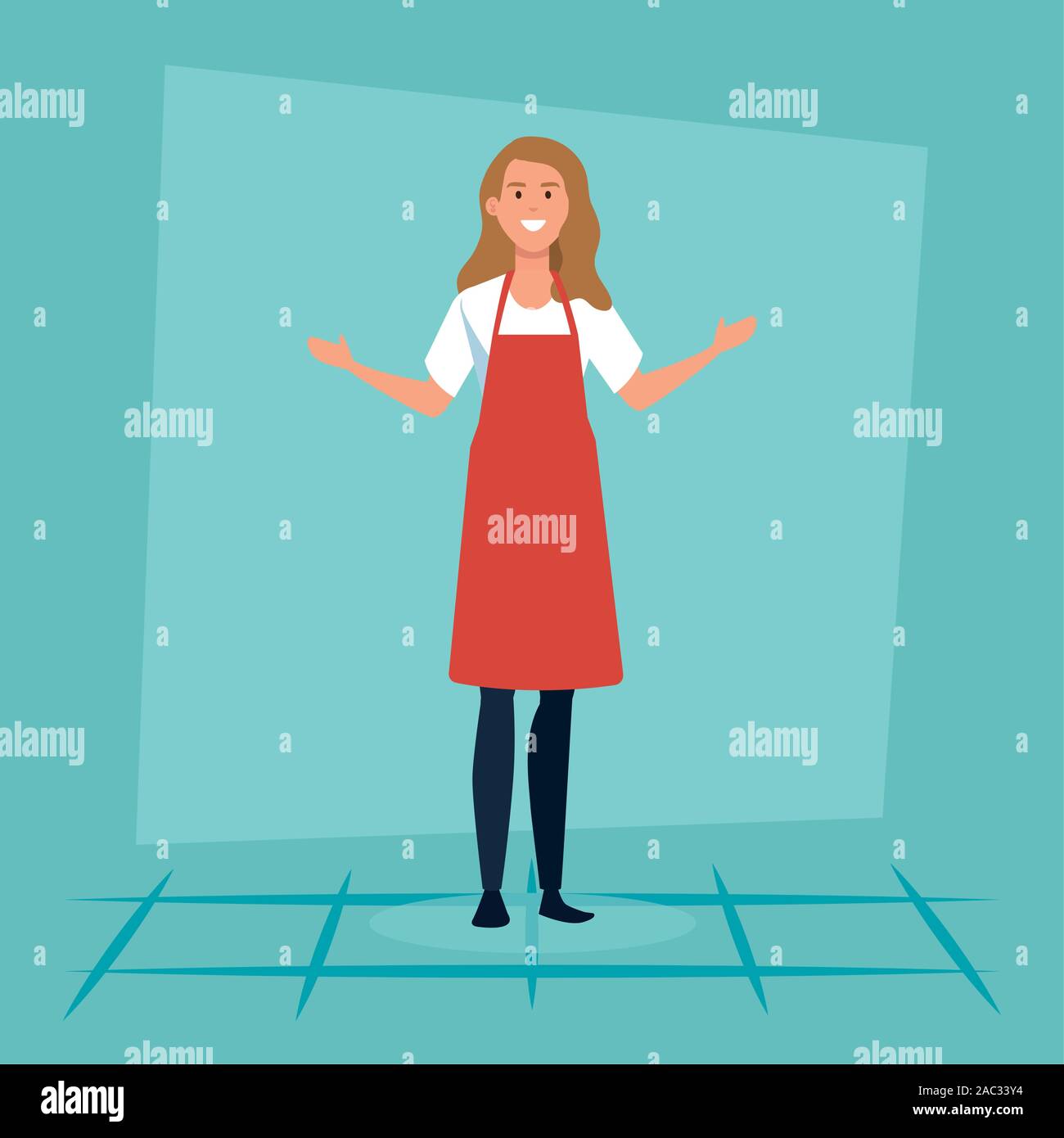 Shop seller woman vector design Stock Vector Image & Art - Alamy