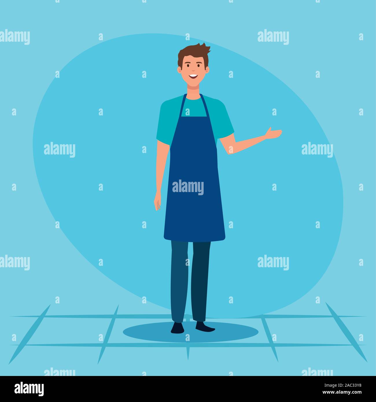 Shop seller man vector design Stock Vector Image & Art - Alamy