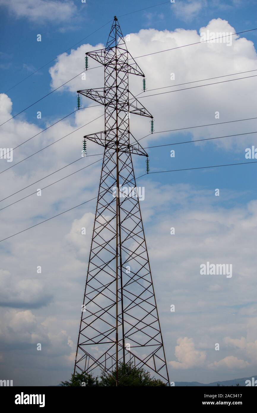 Electricity transmission, high voltage, power lines, electricity Stock ...