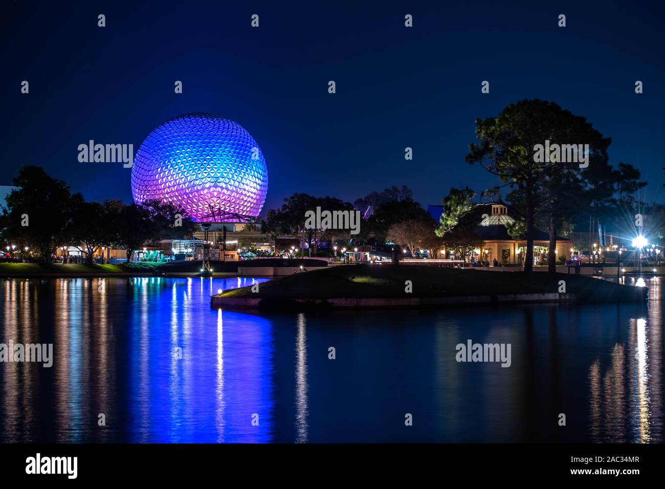 Orlando, Florida . November 18, 2019. Beautiful view of colorful and ...