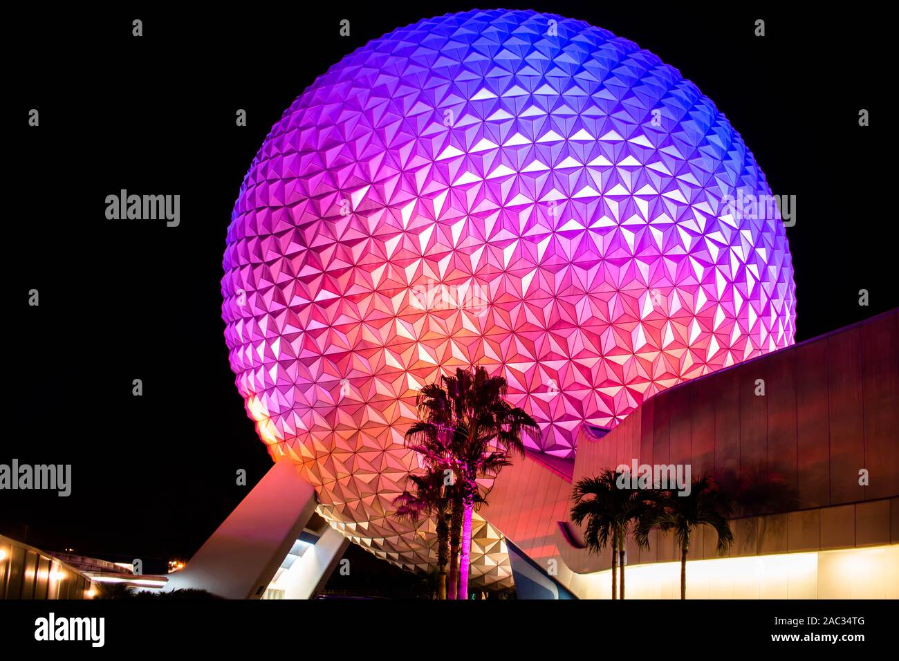 Orlando, Florida . November 18, 2019. Colorful and illuminated big ...
