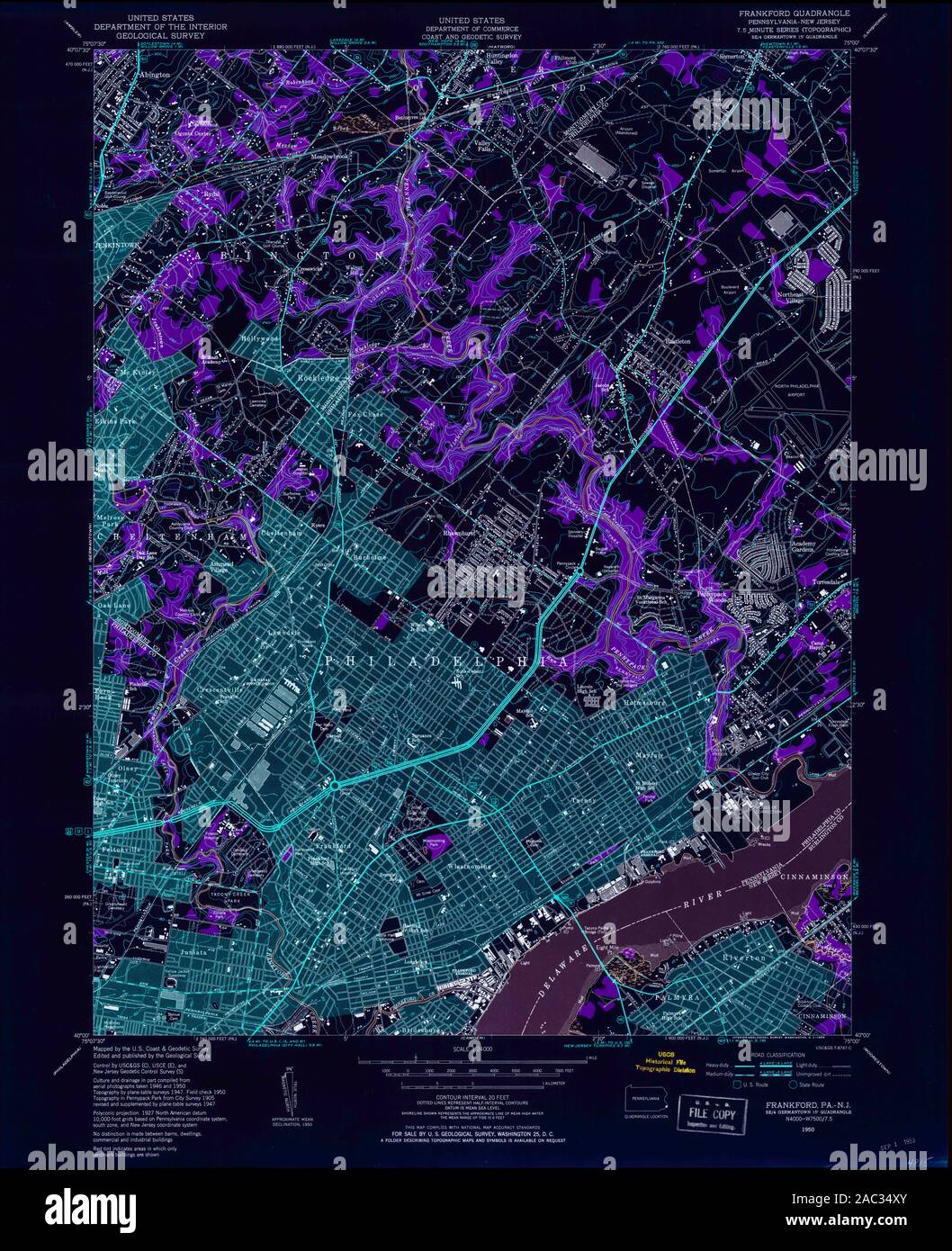 Map of frankford hi-res stock photography and images - Alamy