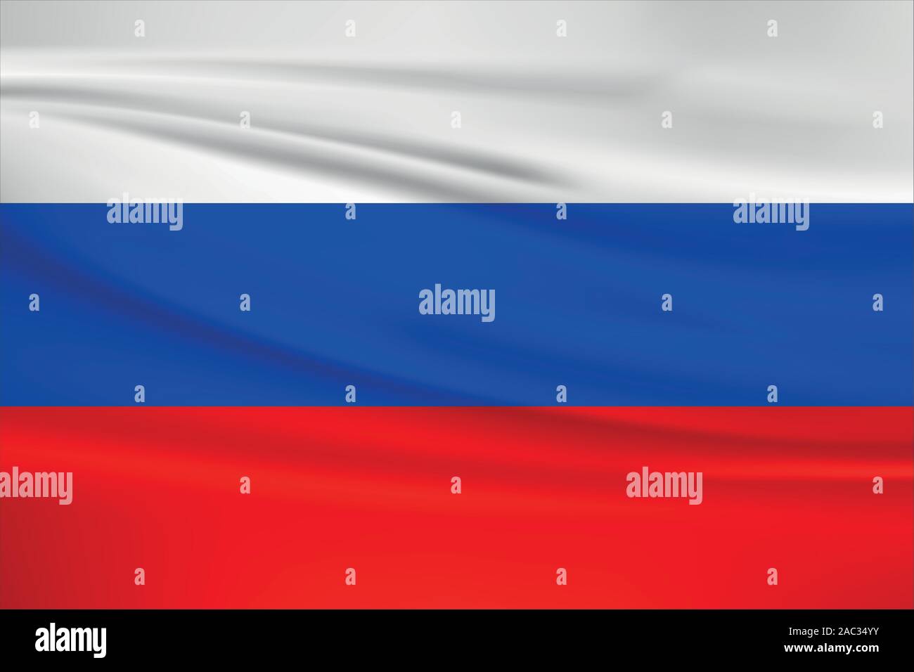 Waving Russia flag, official colors and ratio correct. Russia national ...