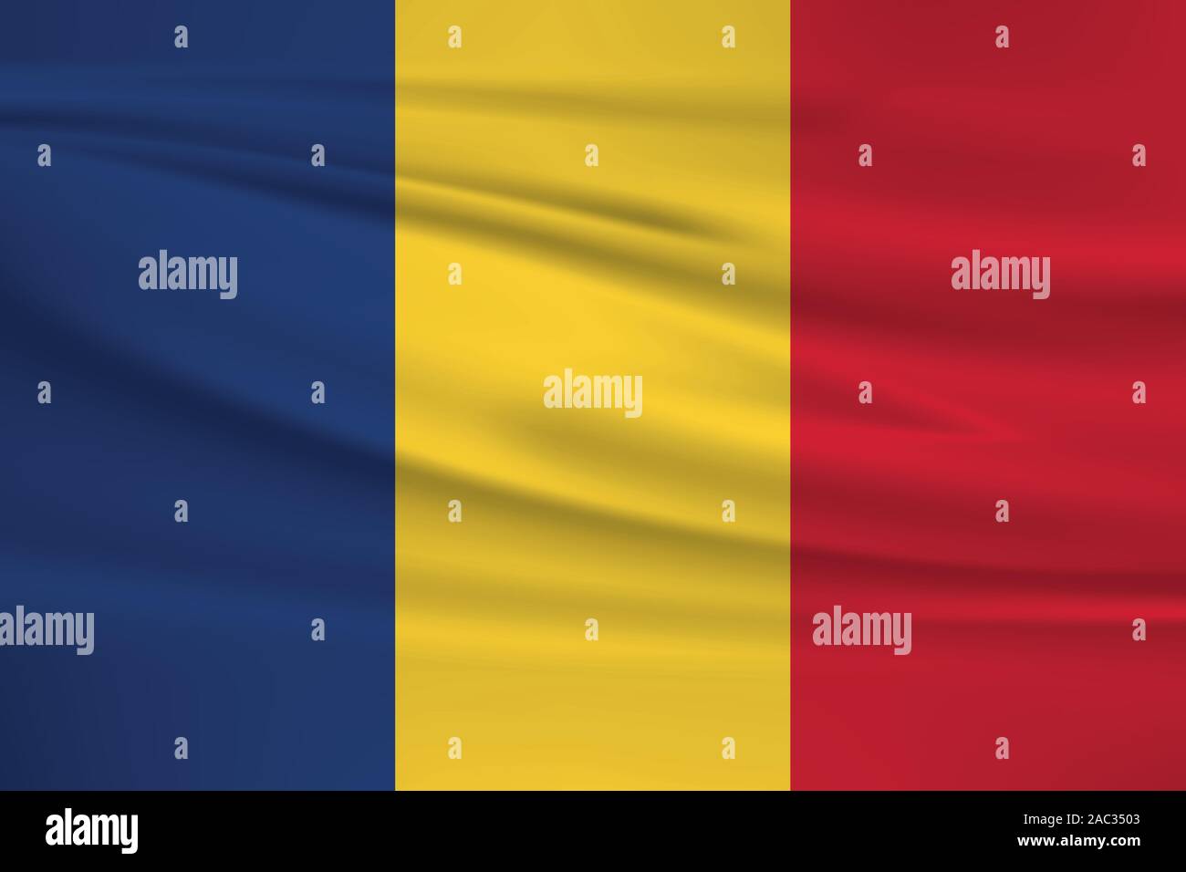 Waving Romania Flag Official Colors And Ratio Correct Romania