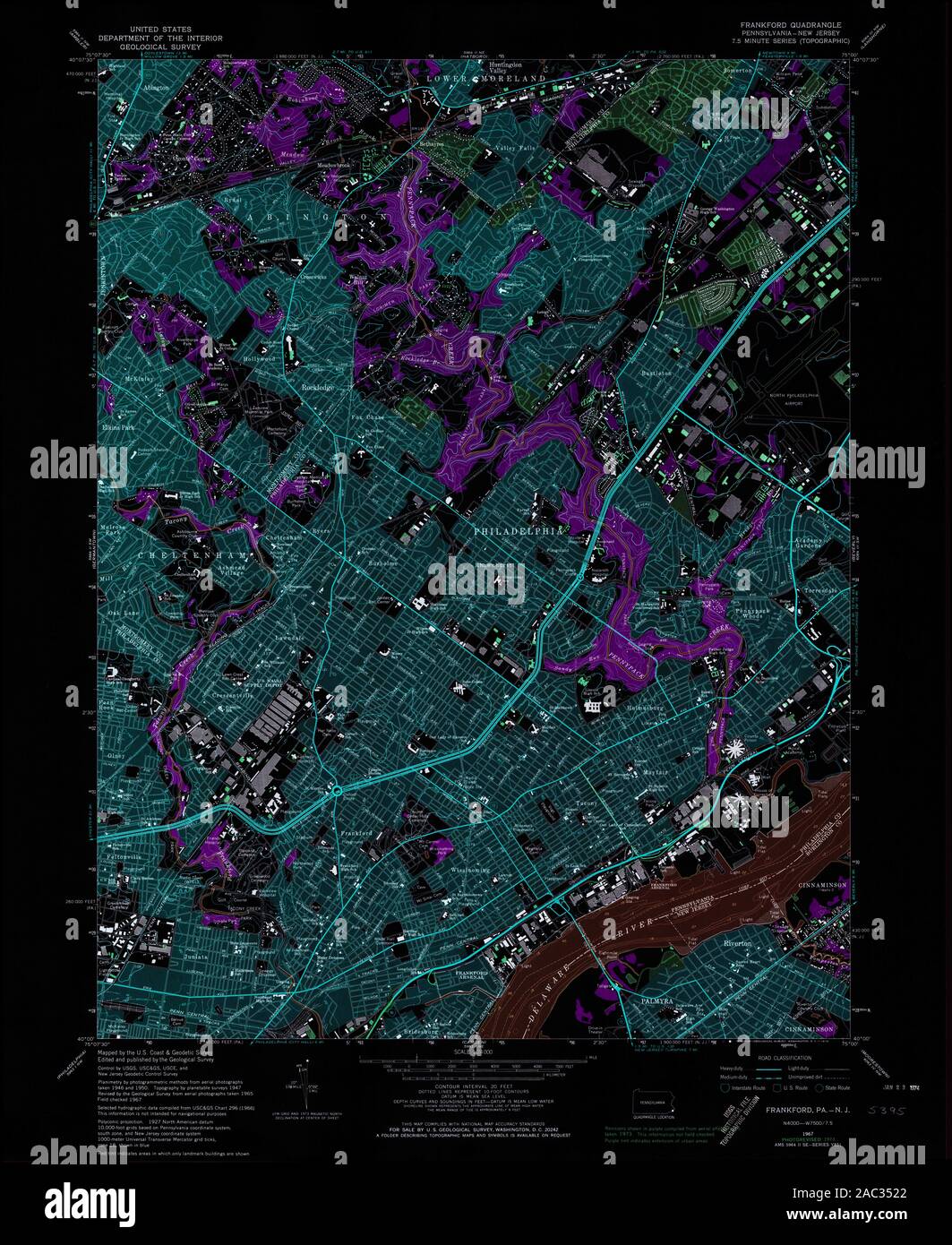 Map of frankford hi-res stock photography and images - Alamy