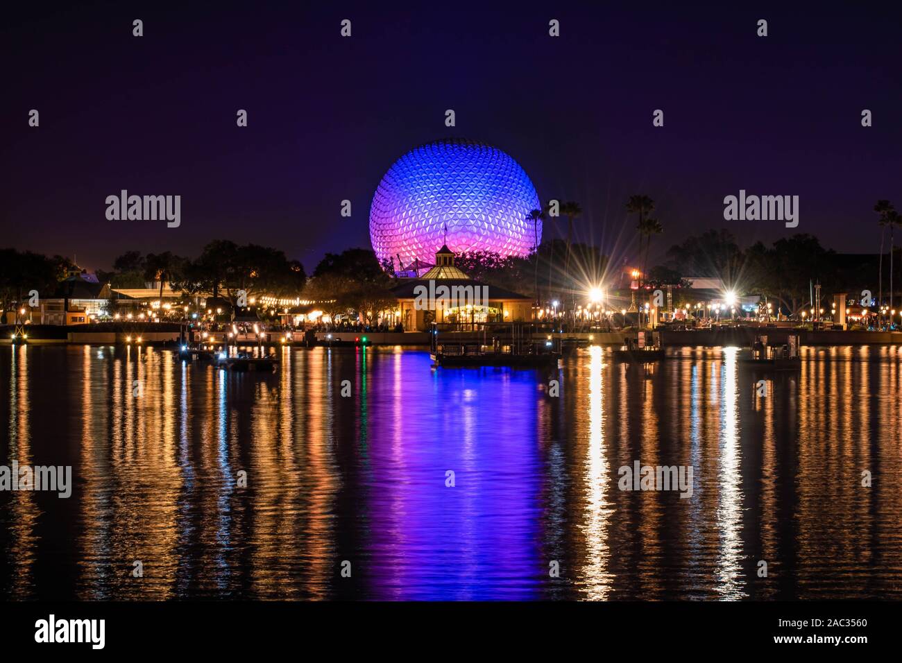 Orlando, Florida . November 18, 2019. Panoramic view of colorful and ...