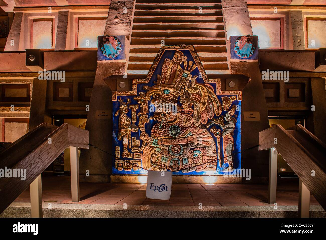 Orlando, Florida . November 18, 2019. Partial view of mayan pyramid in ...