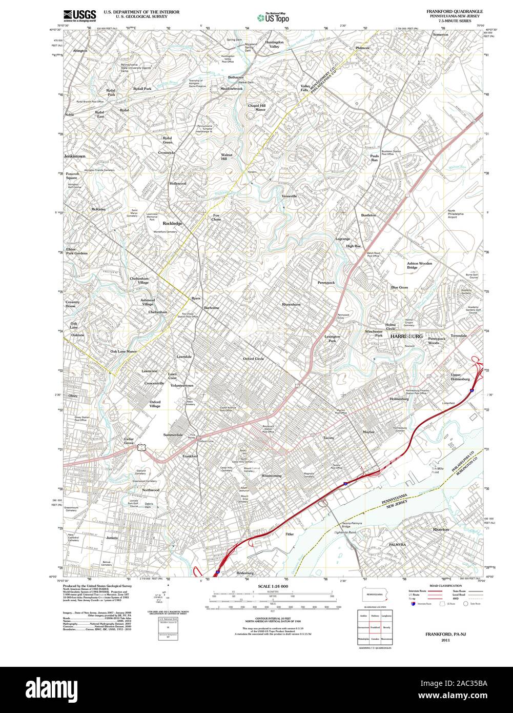 Map of frankford Cut Out Stock Images & Pictures - Alamy