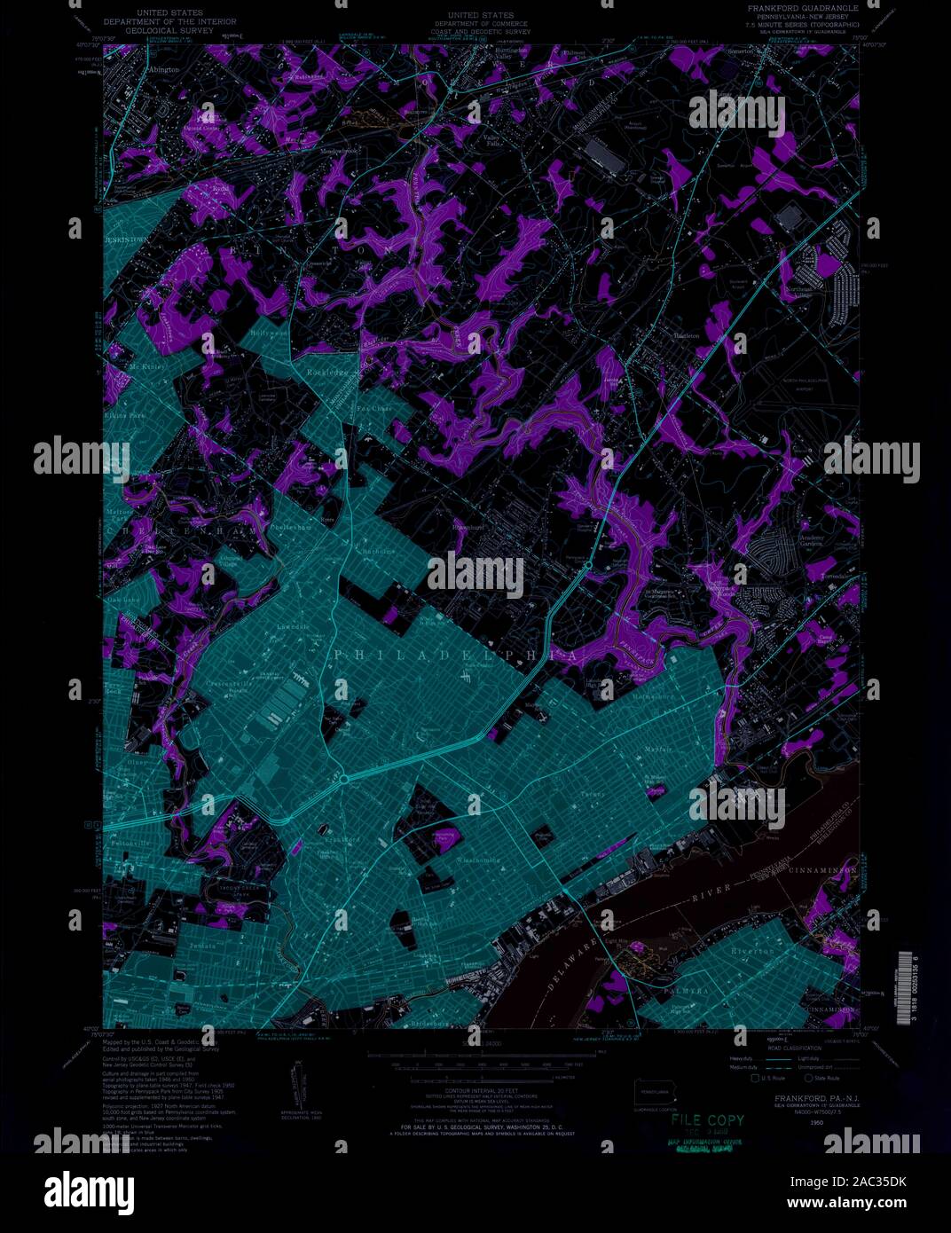 Map of frankford hi-res stock photography and images - Alamy
