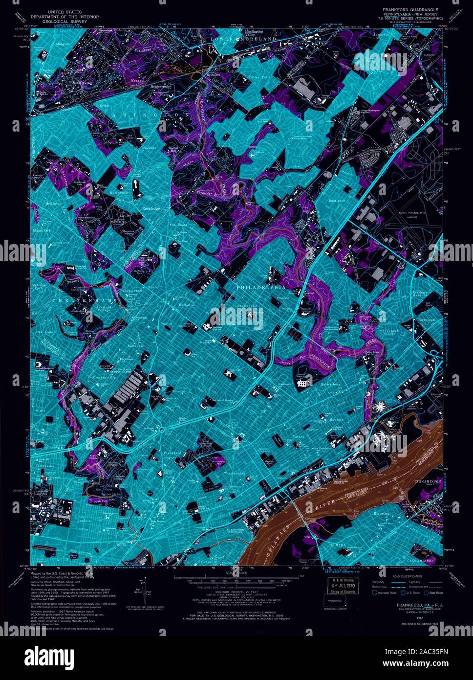 Map of frankford hi-res stock photography and images - Alamy