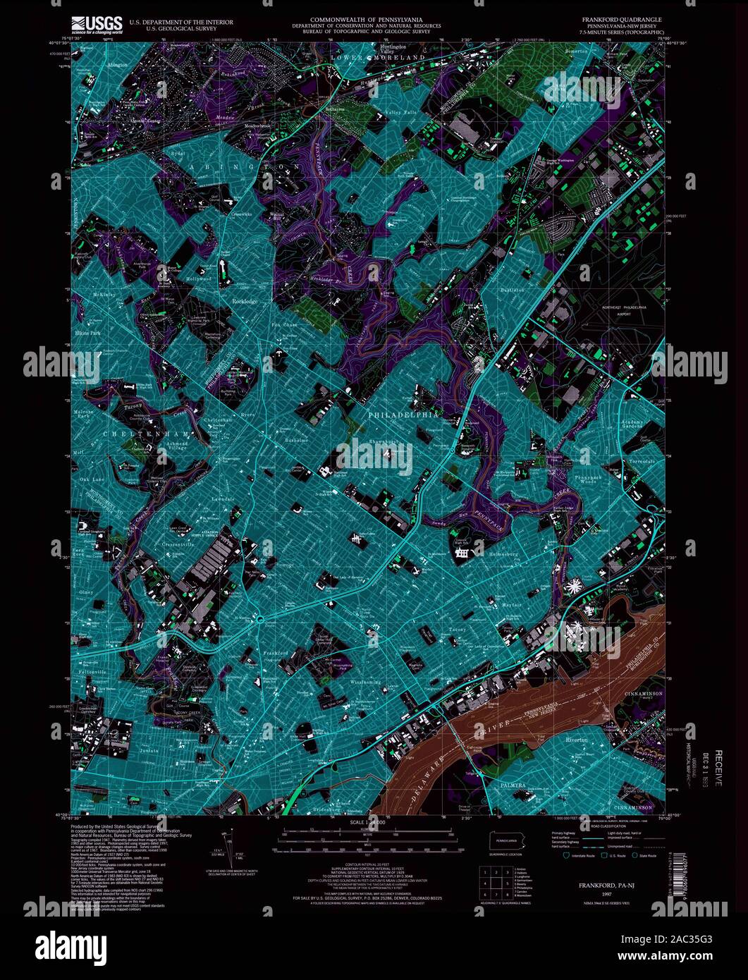 Frankford map hi-res stock photography and images - Alamy