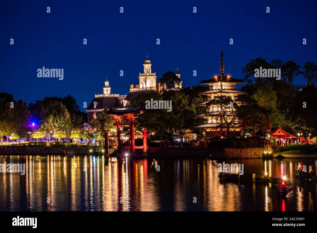 Orlando, Florida . November 18, 2019. The American at Epcot Stock Photo ...