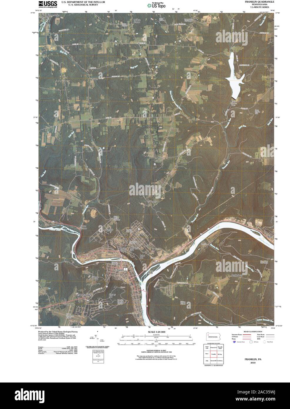 Franklin pennsylvania map hi-res stock photography and images - Alamy