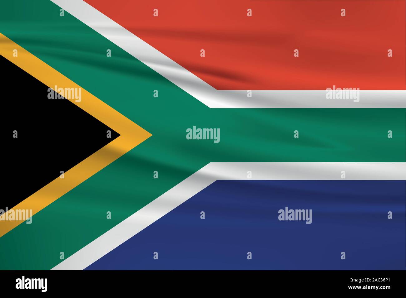 Waving South Africa Flag Official Colors And Ratio Correct South Waving South Africa Flag Official Colors And Ratio Correct South