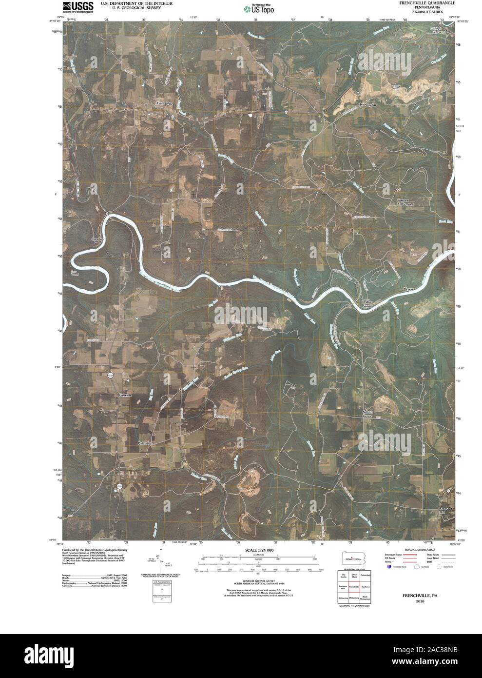 Frenchville map hi-res stock photography and images - Alamy
